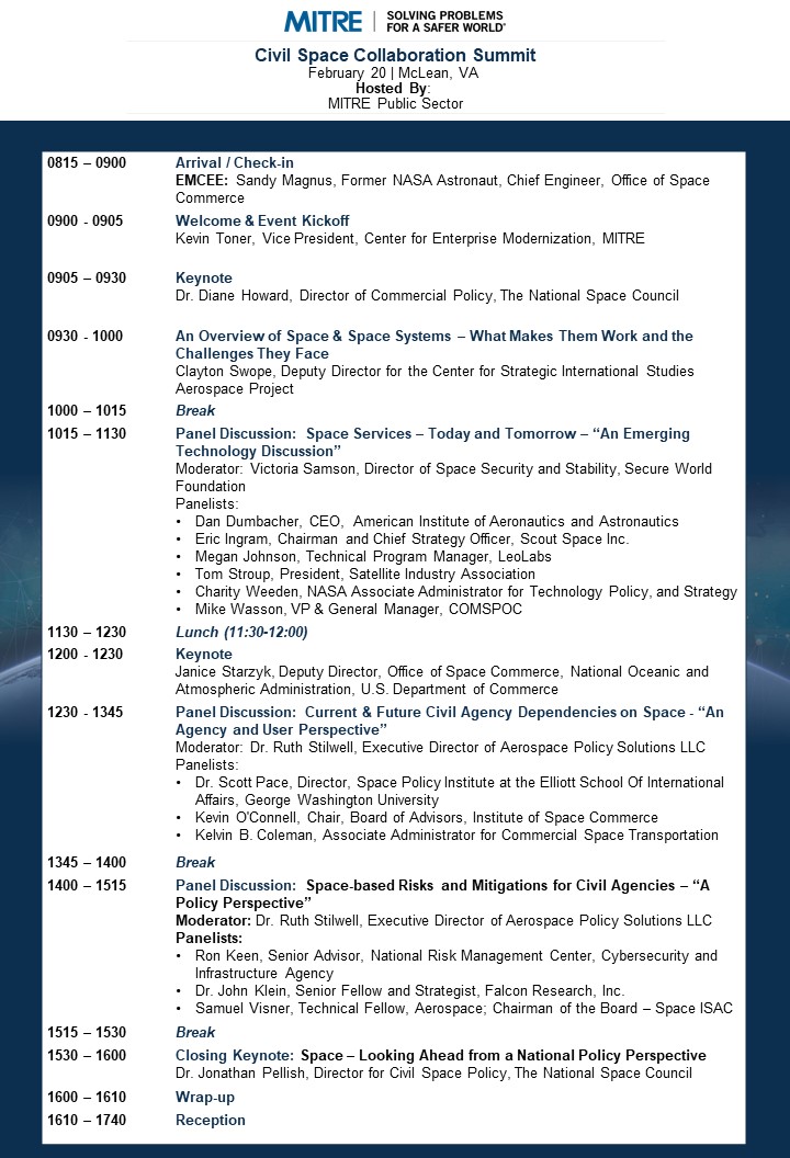 Civil Space Collaboration Summit